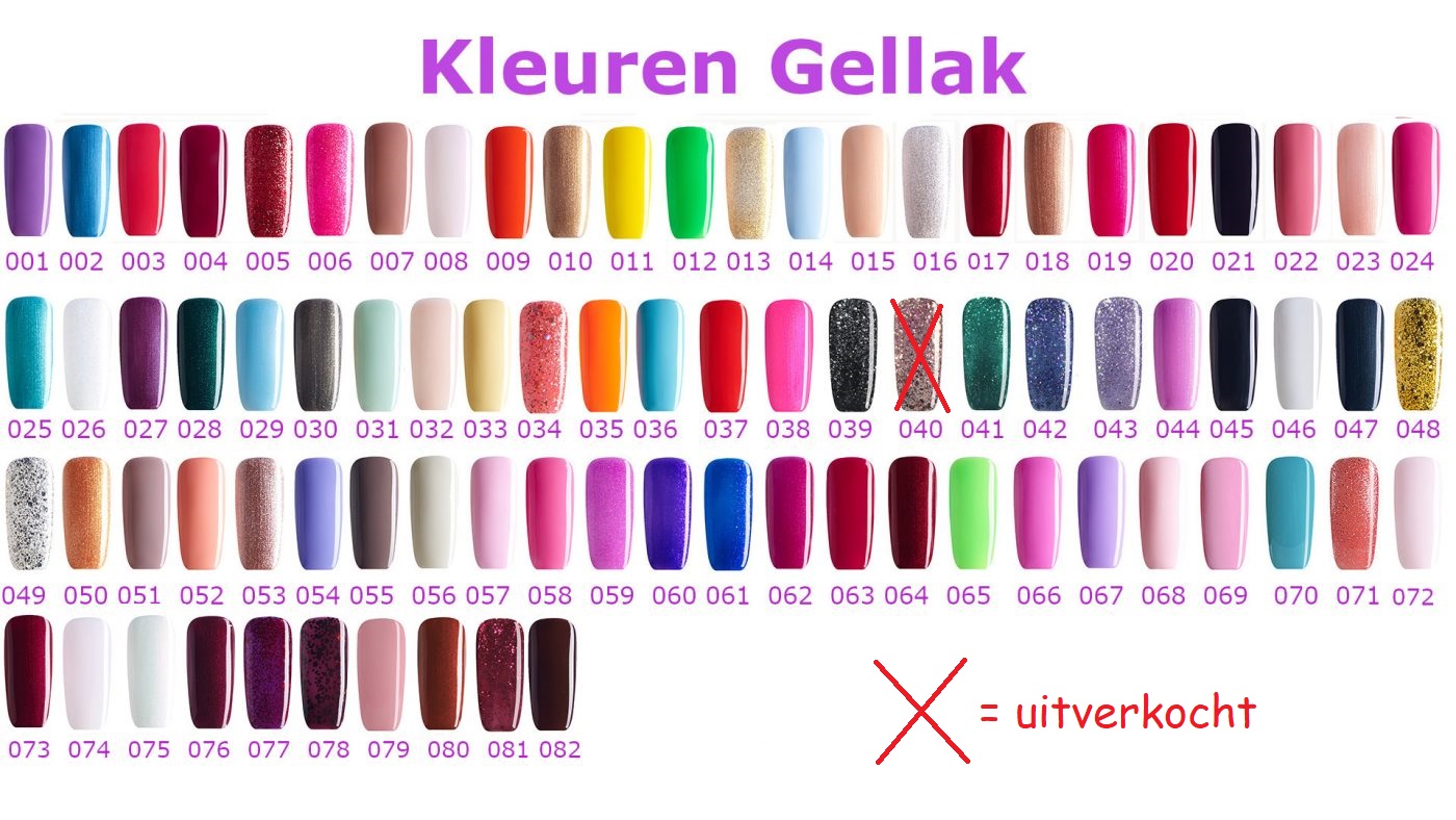 Gellak set compleet 5 kleuren - ABC Beauty alles voor mooie nagels